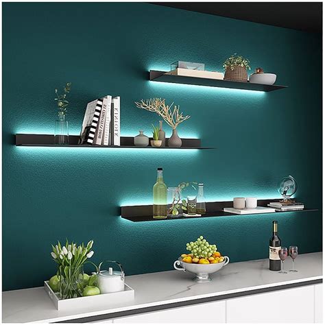 Floating Shelves With Lights