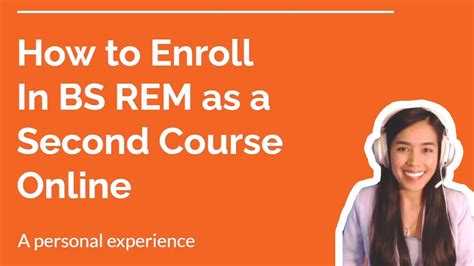 How To Enroll In Bs Rem As A Second Course Online Youtube