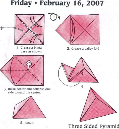 origami box triangle diagram Google Suche Инструкции по оригами Поделки Идеи для поделок