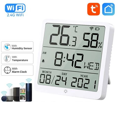 Smart Home WiFi Temperature Humidity Sensor Smart Life Indoor Sensors Walmart Com