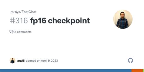 Fp16 Checkpoint · Issue 316 · Lm Sysfastchat · Github