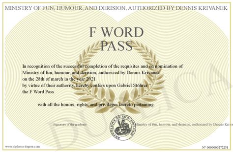 F Word Pass