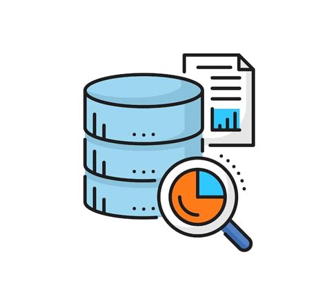 premium vector database search color icon cloud storage server