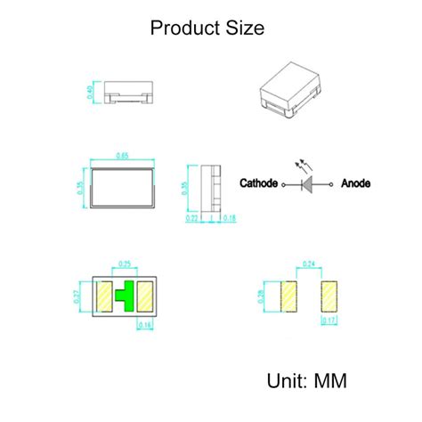 Kit De Diodos Smd 100 Led Minichip De Montaje En Superficie Diodos