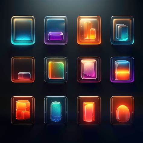Premium Photo Image Glassmorphism Icons