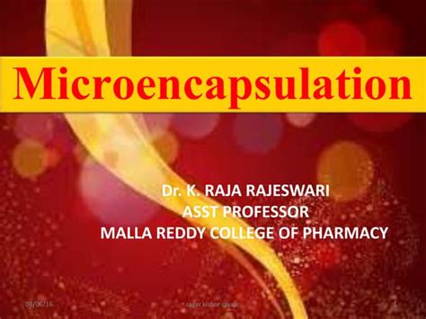 Microencapsulation Ppt 1 Pptx