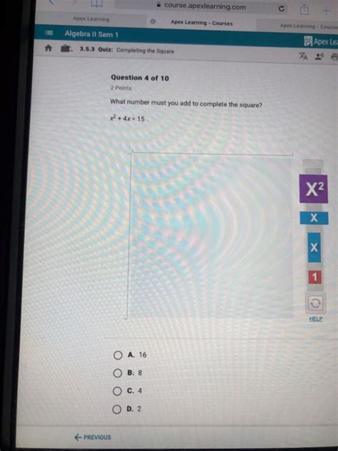 solved 술 o apex learning courses