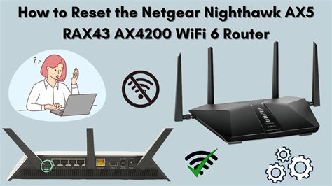 How To Reset The Netgear Nighthawk Ax5 Rax43 Ax4200 Wifi 6 Router Youtube