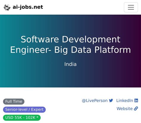 Hiring Software Development Engineer Big Data Platform In India Raimljobs