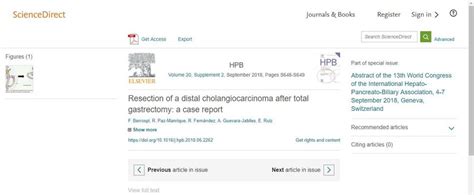 Pdf Resection Of A Distal Cholangiocarcinoma After Total Gastrectomy A Case Report