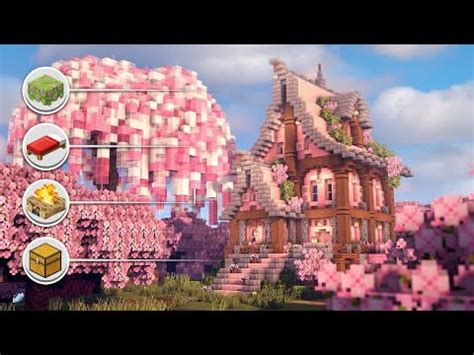 How To Build A Cherry Blossom House Interior In Minecraft • Tutorial