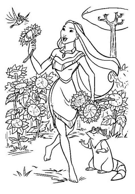 Pocahontas And Friends Coloring Page Download Print Or Color Online For Free