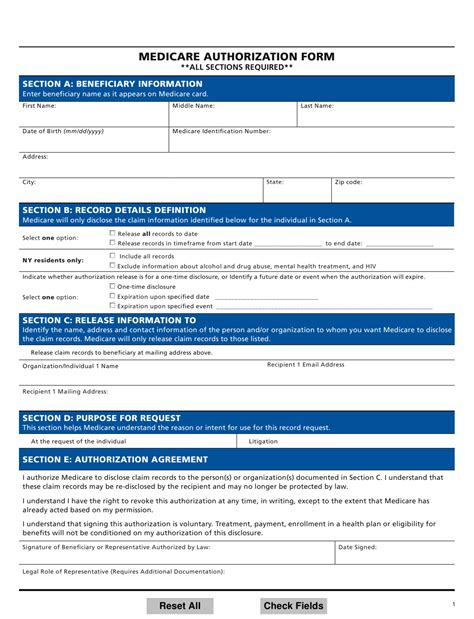 Medicare Authorized Representative Form