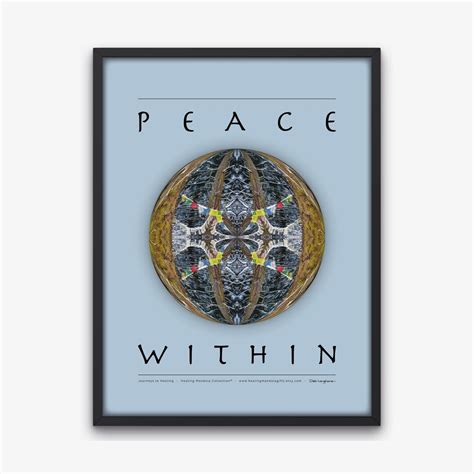 Peace Within Mandala Art Nature Photography Meditation Poster Digital