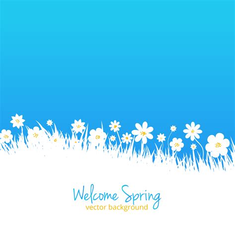 Blue Spring Background With Place For Text 570109 Vector Art At Vecteezy