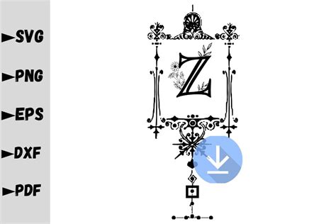 Monogram Letter Z Monogram Svg Afbeelding Door Jada Boutique Design