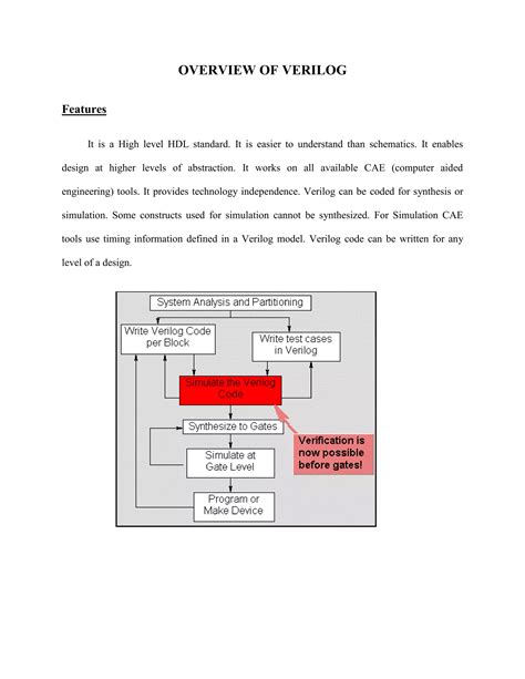 Overview Of Verilog Docx