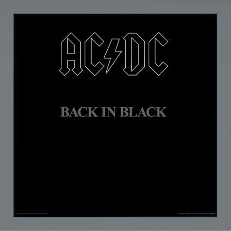Acdc Back In Black Album Cover Framed Print The Art Group