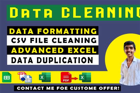 Data Cleaning In Excel Or Csv File Formatting Data Entry Convert For