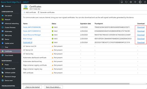Tutorial Para Configurar Certificados Para O Dispositivo Do Azure Stack Edge Pro 2 Por Meio Da