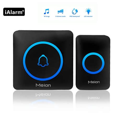 Ialarm 스마트 홈 무선 보안 초인종 Ip65 방수 야외 문짝 벨 60 곡 5 볼륨 조절 차임 키트