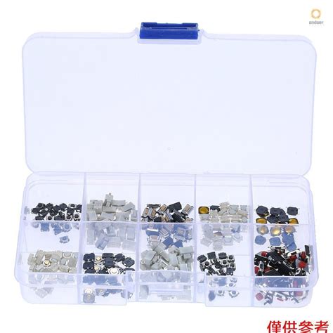 250pcs 10 Value Tactile Push Button Switch Micro Momentary Tact