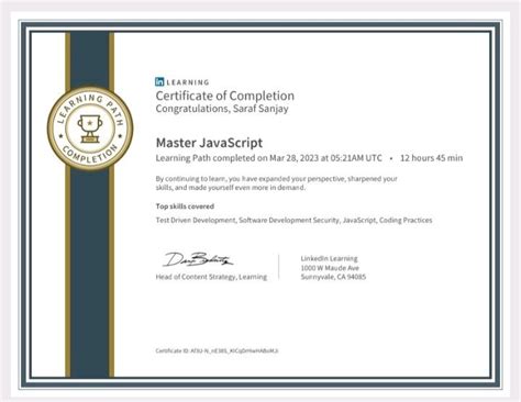 Satyam Sanjay Saraf On Linkedin Javascript Linkedinlearning