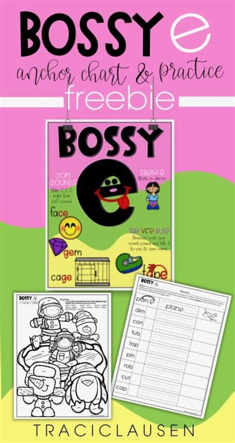Bossy E And Silent E Freebies Traci Clausen Engaging Teaching