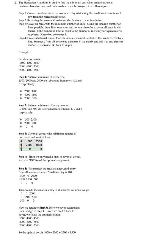 2 The Hungarian Algorithm Is Used To Find The