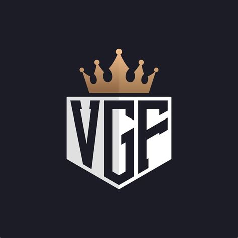 Premium Vector Luxury Vgf Logo With Crown Elegant Initials Vgf Letter