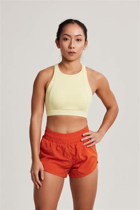 Contour High Neck Bra In Early Bird Anya Active Activewear Singapore