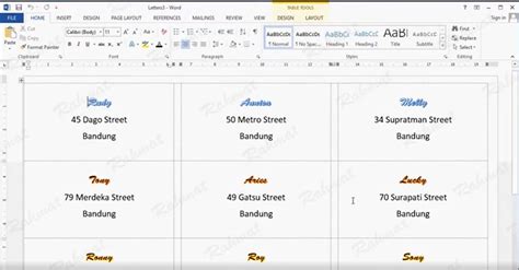 Belajar Microsoft Word Dari Nol Bagi Pemula Cara Membuat Label Dengan