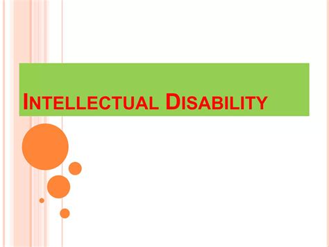 Intellectual Disability Pptx