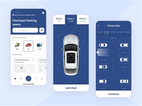 Car Parking App UI Design