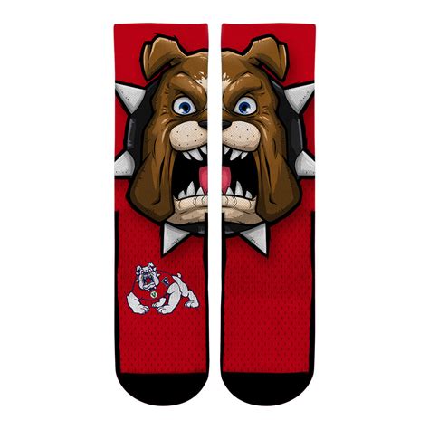 Fresno State Bulldogs Mascot Rock Em Socks