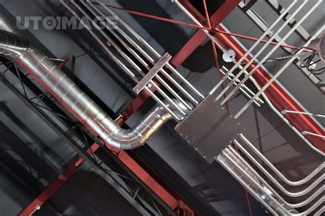 천장 인테리어 Yanggiri 사진 천장 천정 인테리어 설비 배관 파이프 설치 라인 디자인 굴절 배경 천장 배관 파이프 인테리어