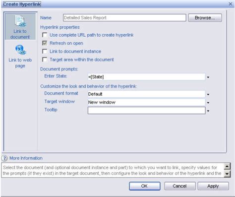 Solved Hyperlink In Webi Report Sap Community