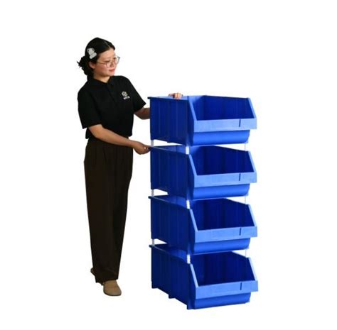 Heavy Duty Industrial Warehouse Storage Stackable Plastic Bin And Box