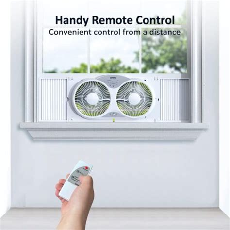 Shinic Window Fan With Reversible Airflow Quiet Twin 9 Blades Full Remote Control 3