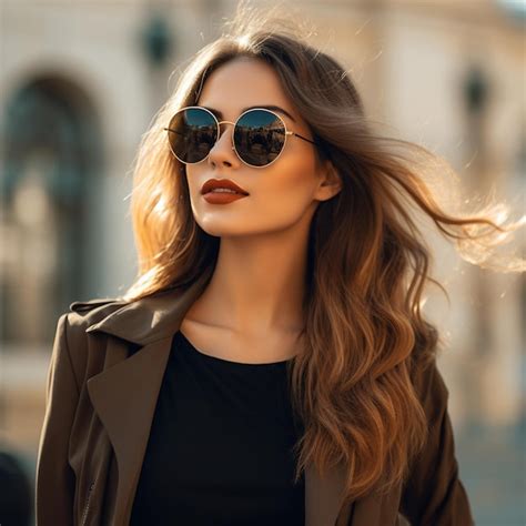 Premium Ai Image Young Woman In Sunglasses