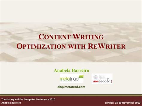 Content Writing Optimization With Rewriter Ppt