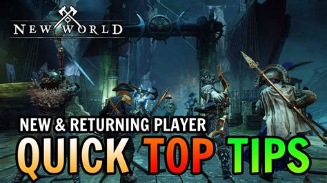 Quick Top Tips For New And Returning Players In New World Youtube
