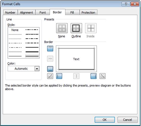 Ms Excel 2010 Draw A Border Around A Cell