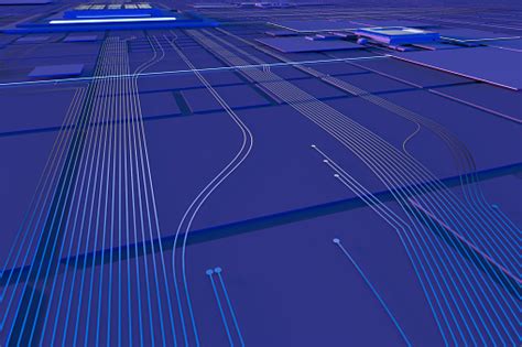 Technology Background Cpu Microprocessor 3d Illustration Cyber Security Semiconductor Inside