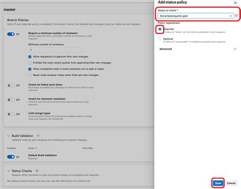 Cant Get The Sonarqubequality Gate Status In Branch Policies For Azure Devops Sonarqube