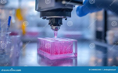Bioprinting Technology Creating Cellular Structures Royalty Free Stock