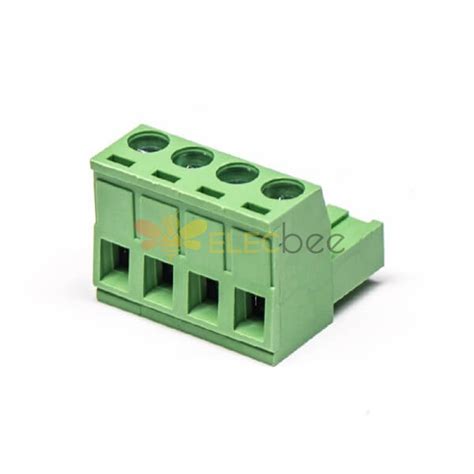 Pluggable Terminal Block 90 Degree Angled Hole Cable Connector 5 0mm