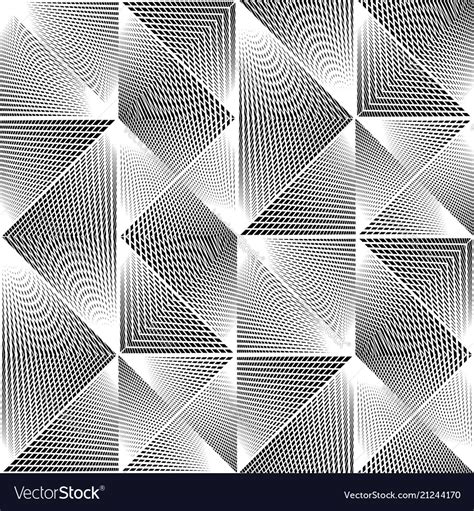 Design Seamless Monochrome Geometric Pattern Vector Image