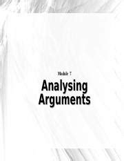 Analyzing Arguments Identifying Premises Diagramming And Course Hero