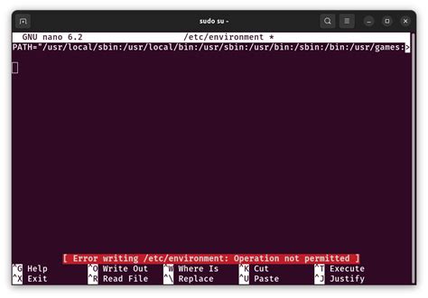 vim root user has no permission to edit environment file ask ubuntu